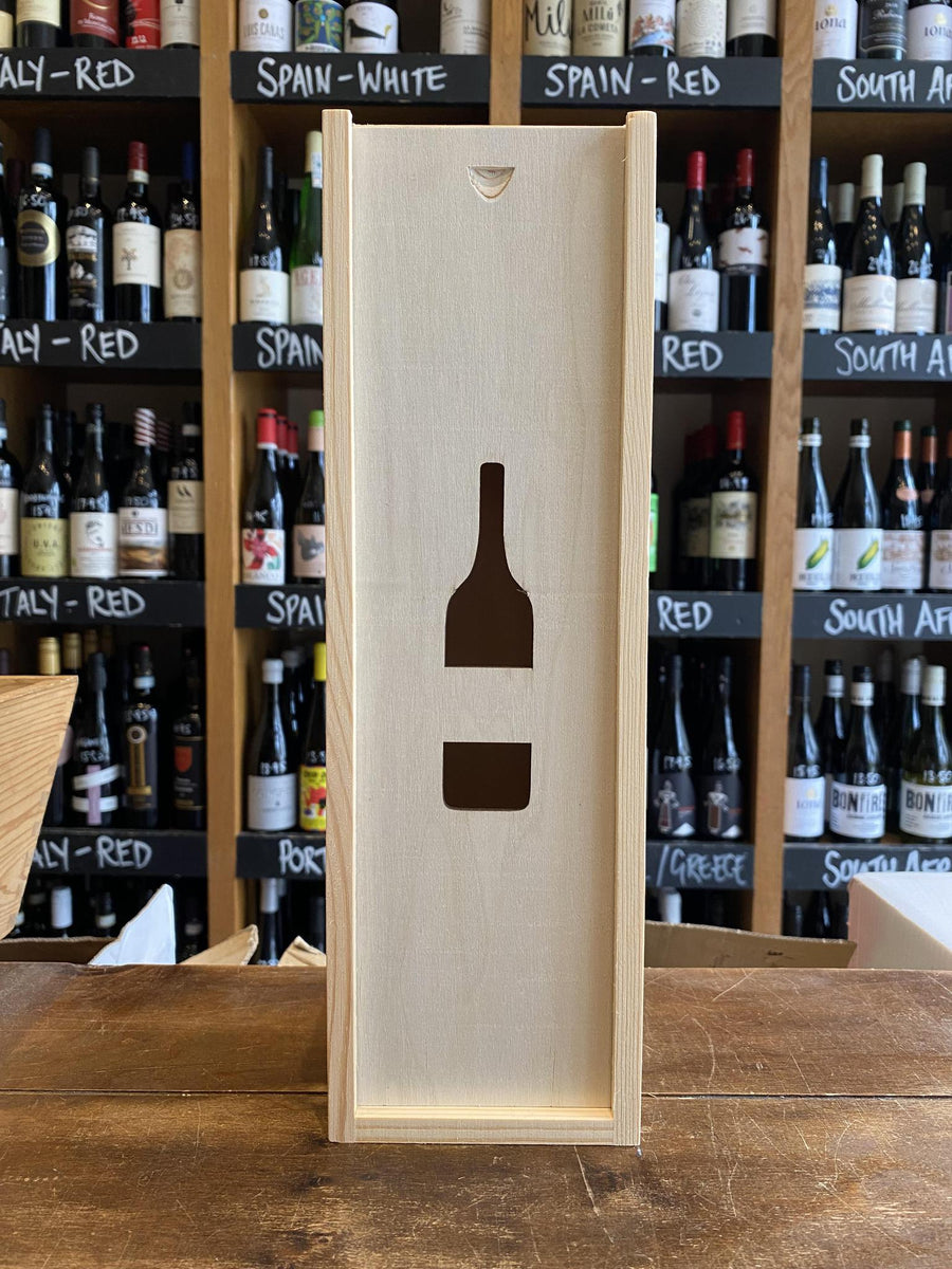 One Bottle Wooden Wine Box with Wine Window | Seven Cellars